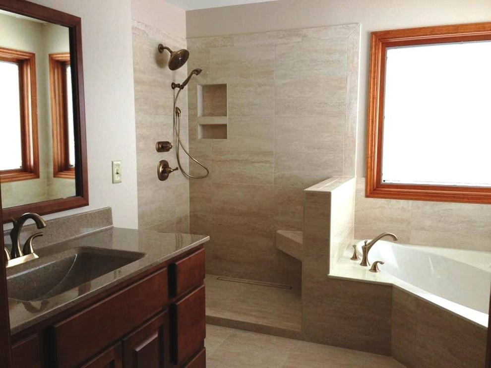 Imarmi Avorio Porcelain tiles - Tropical - Bathroom - St Louis - by ...