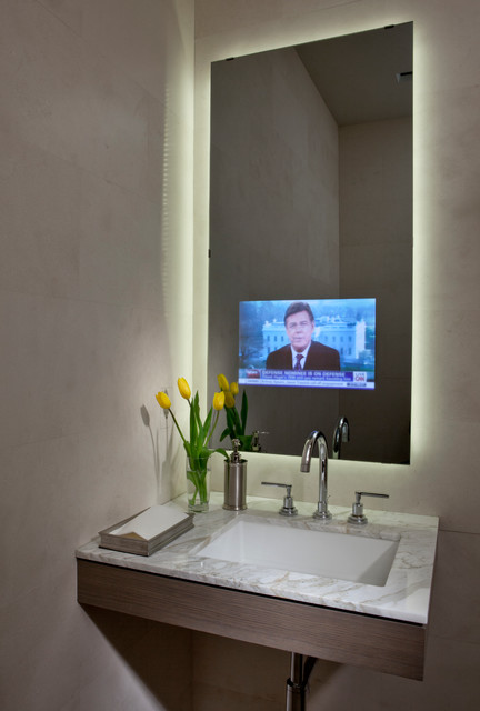 In mirror TV & Lighted Mirror - Contemporary - Bathroom - San Francisco ...