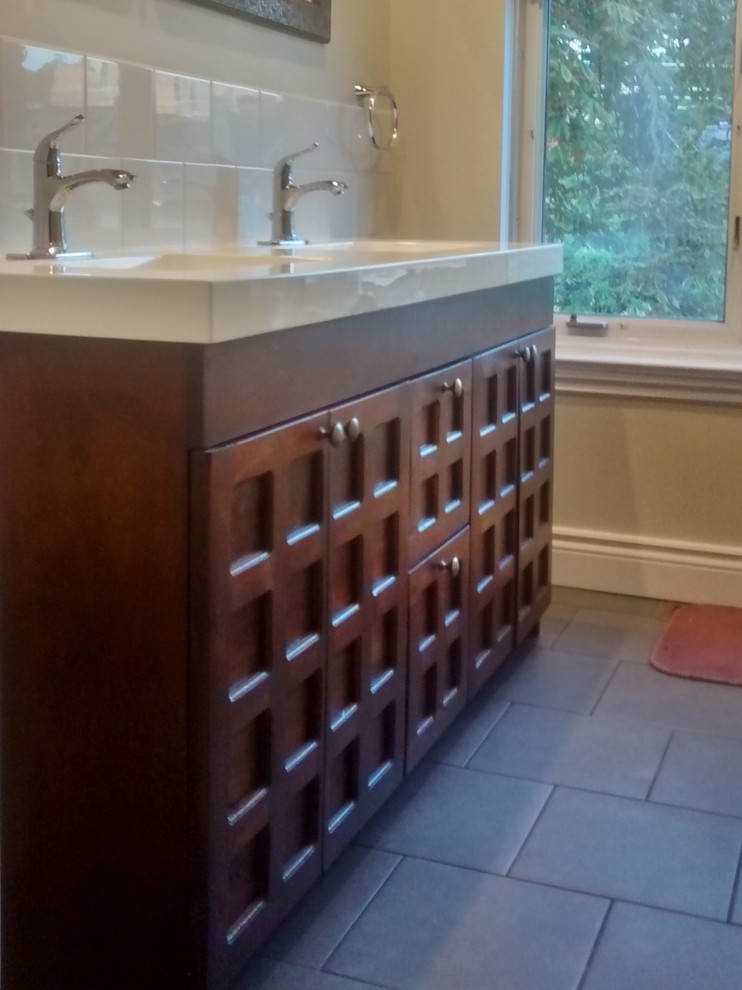 Inde-Art solid wood custom bathroom vanity cabinet - Contemporary ...