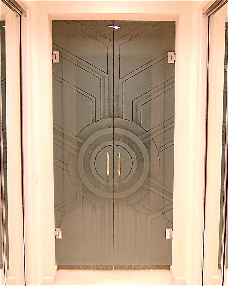 Interior Glass Doors with Obscure Frosted Glass Sun Odyssey 2D - Modern ...