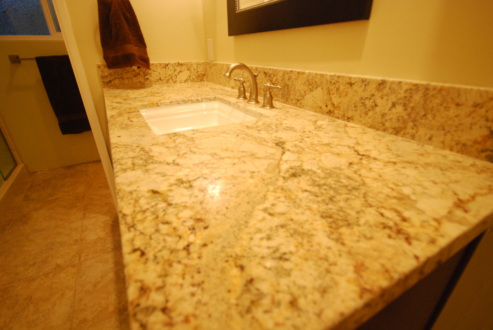 Java/White Springs Granite - Traditional - Bathroom - Other - by Blue ...