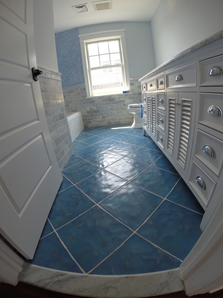 Jersey Shore Custom Beach Floor - Beach Style - Bathroom - New York ...