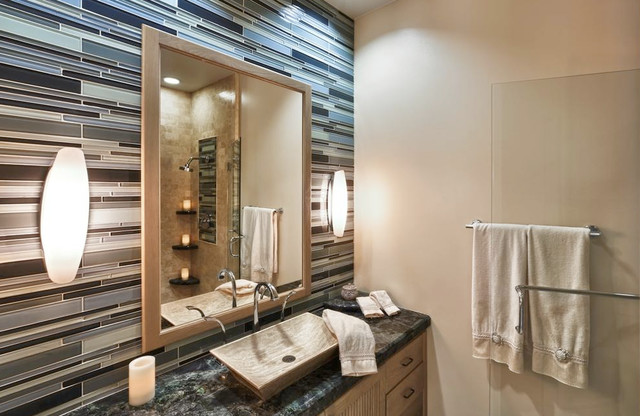 Key Largo Mosaic Tile Bathroom Backsplash - Contemporary - Bathroom ...