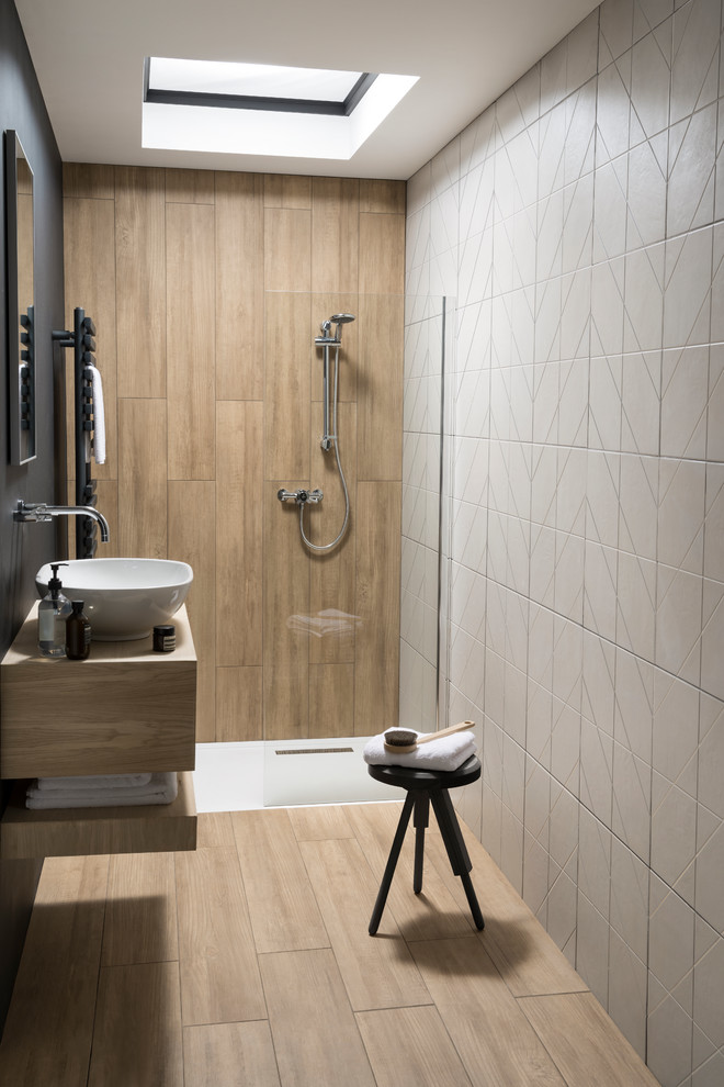 Kinect Natural Light Cream Cross-Hatch Pattern Ceramic Tile ...