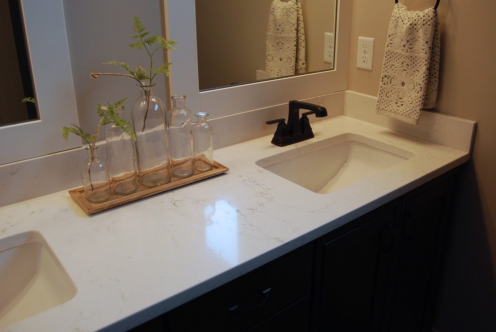 Kitchens and Baths - Vicostone Misterio Quartz - Bathroom - Grand ...