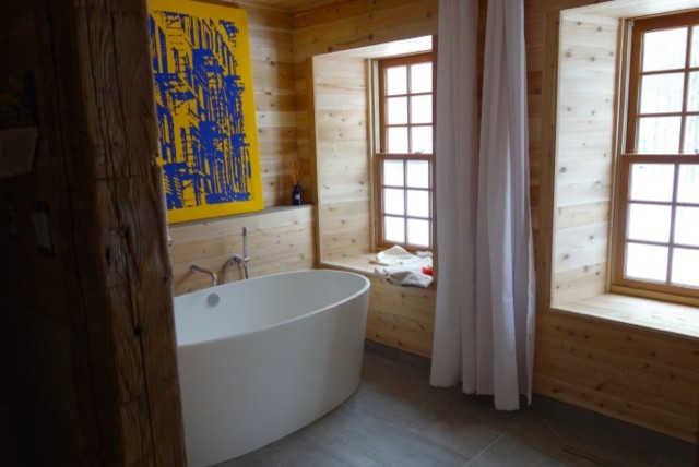 Knotty Pine Bath - Rustic - Bathroom - Burlington - by Close To Home | Houzz UK