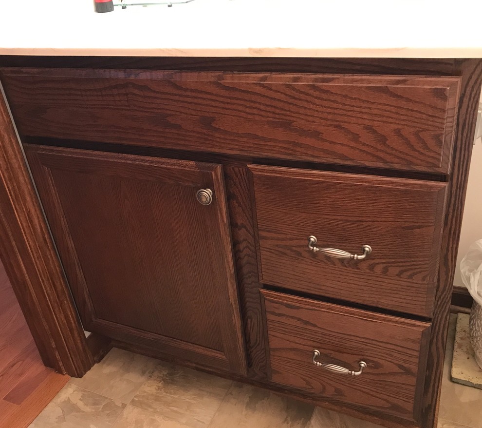 KraftMaid Cabinets- Hanley Roman Oak Cognac - Bathroom - Indianapolis ...