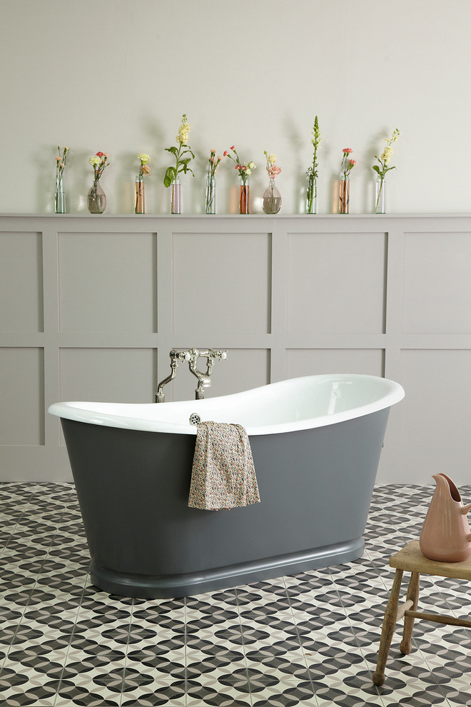 La Rochelle Cast Iron Bateau Bath - Painted - Traditional - Bathroom ...