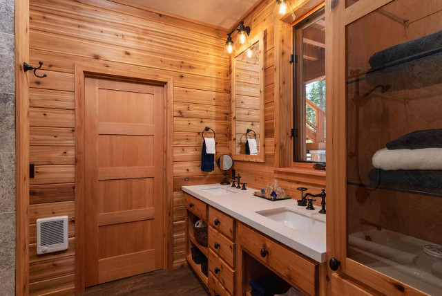 Lake Tahoe Cabin Compound - Rustic - Bathroom - Houston - by ROBERT ...