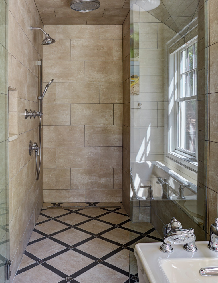 Large Walk-In Master Shower - Craftsman - Bathroom - Chicago - by Orren ...