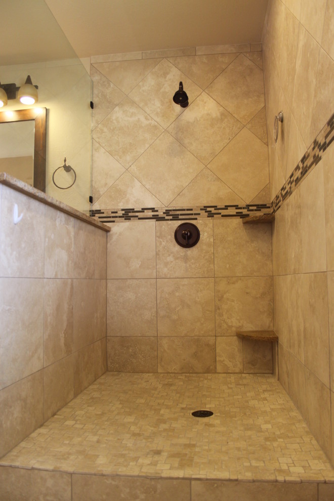 Large Walk-In Shower - Traditional - Bathroom - Dallas - by DFW Shower ...