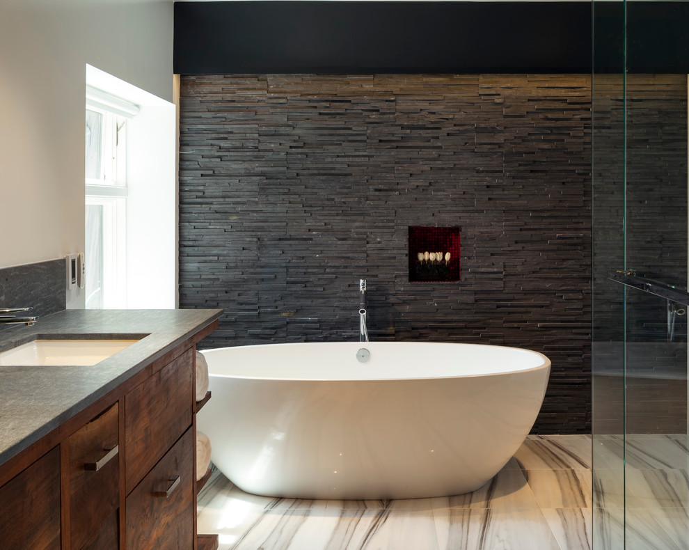 Ledge stone - Contemporary - Bathroom - Orange County - by Tile ...