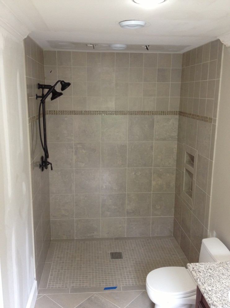 Level Entry Shower - After - Contemporary - Bathroom - Charlotte - by ...