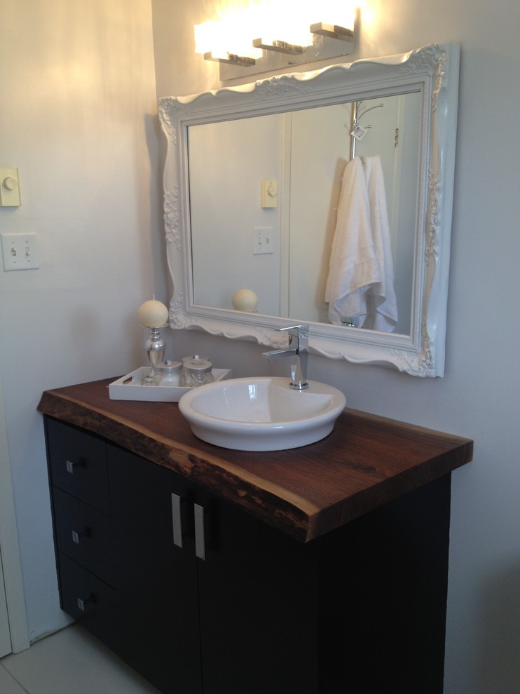 live edge bathroom countertop - Traditional - Bathroom - Montreal - by ...