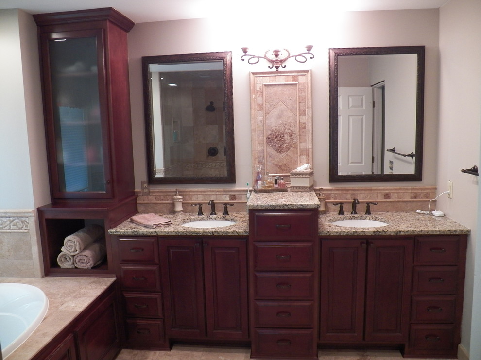 Luxurious solid maple Master Bathroom cabinetry in Loveland w/ tub ...