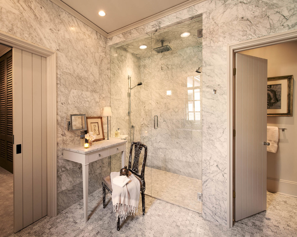 Marble in a Modern Bath - Traditional - Bathroom - Charlotte - by ...