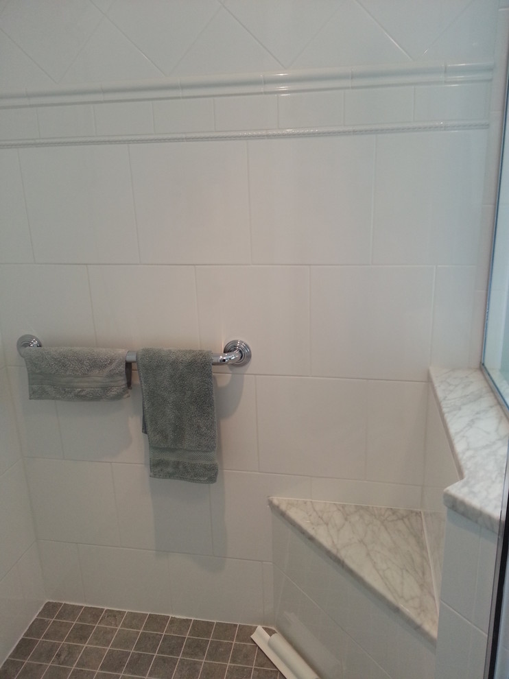 Marble Shower Bench - Traditional - Bathroom - Bridgeport - by Kitchen ...