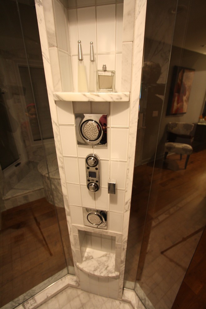 Marble Shower Tower - Traditional - Bathroom - Cleveland - by ...