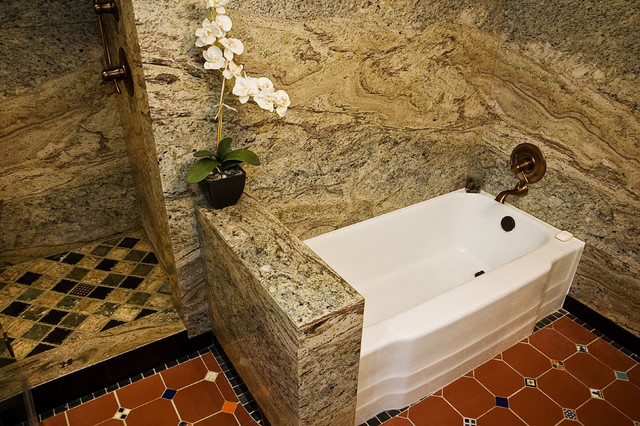 Marble Yard - Wine River Granite - Traditional - Bathroom - Orange ...