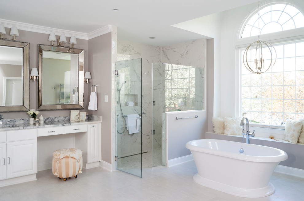 Mary & Rob's master bathroom - Transitional - Bathroom - Chicago - by ...