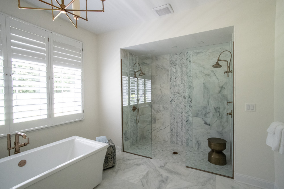 Master Bath at Country Manor Home in New Hope, PA - Transitional - Bathroom - Philadelphia - by ...