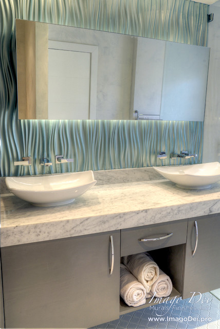 Master Bath Waterproof Veneer Plaster System - Transitional - Bathroom ...