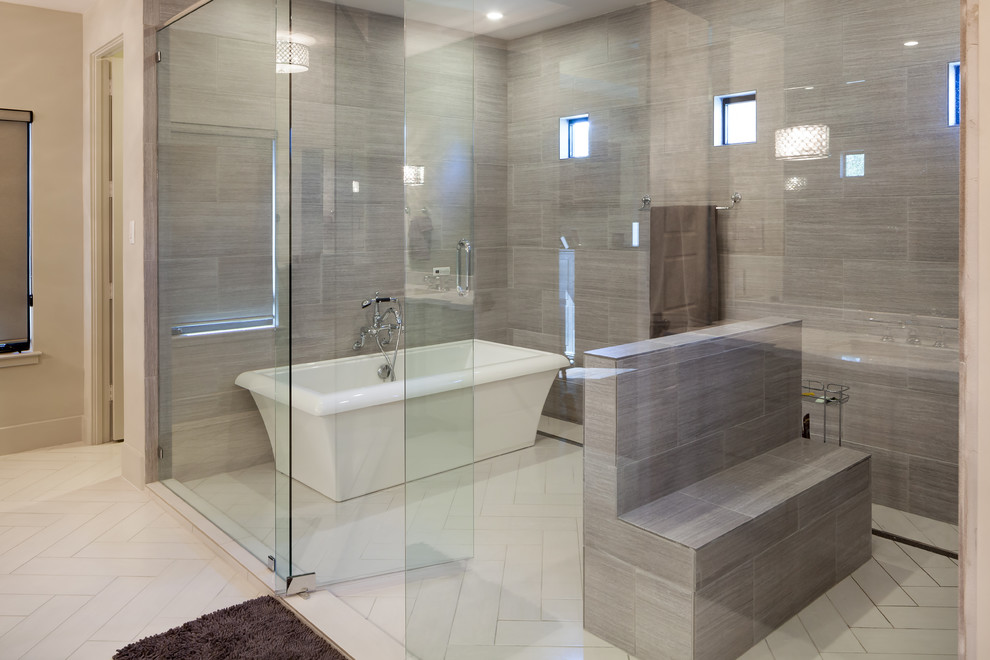Master Bath Wet Room - Modern - Bathroom - Houston - by Fashion Glass ...
