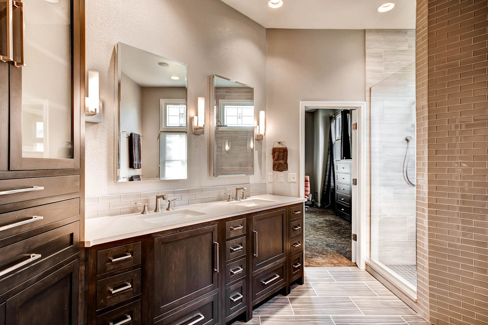 Master Bath with Tall Ceilings and an Open Feel - Contemporary ...