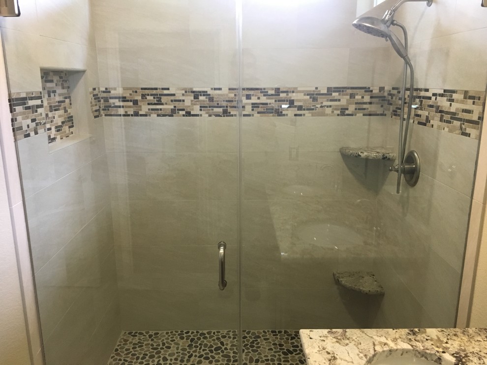 MASTER BATHROOM - Complete Remodel 12 x 24 Tile, Vanity, Alaska White ...