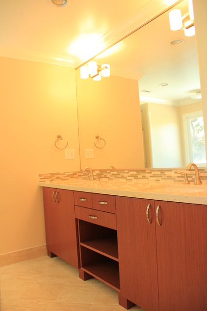 master bathroom remodel complete with jacuzzi tub, large walk in stone ...