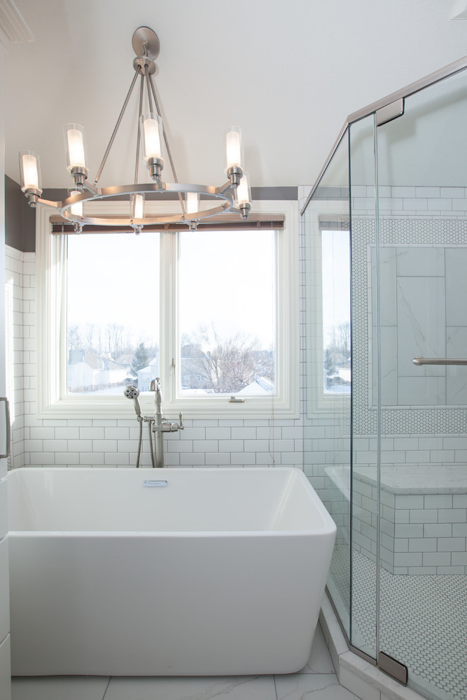 Master Bathroom Remodel from Traditional to Classic Transitional ...