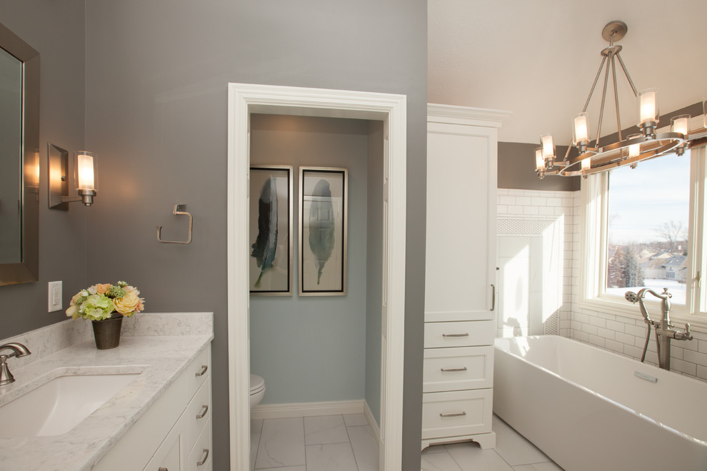 Master Bathroom Remodel from Traditional to Classic Transitional ...