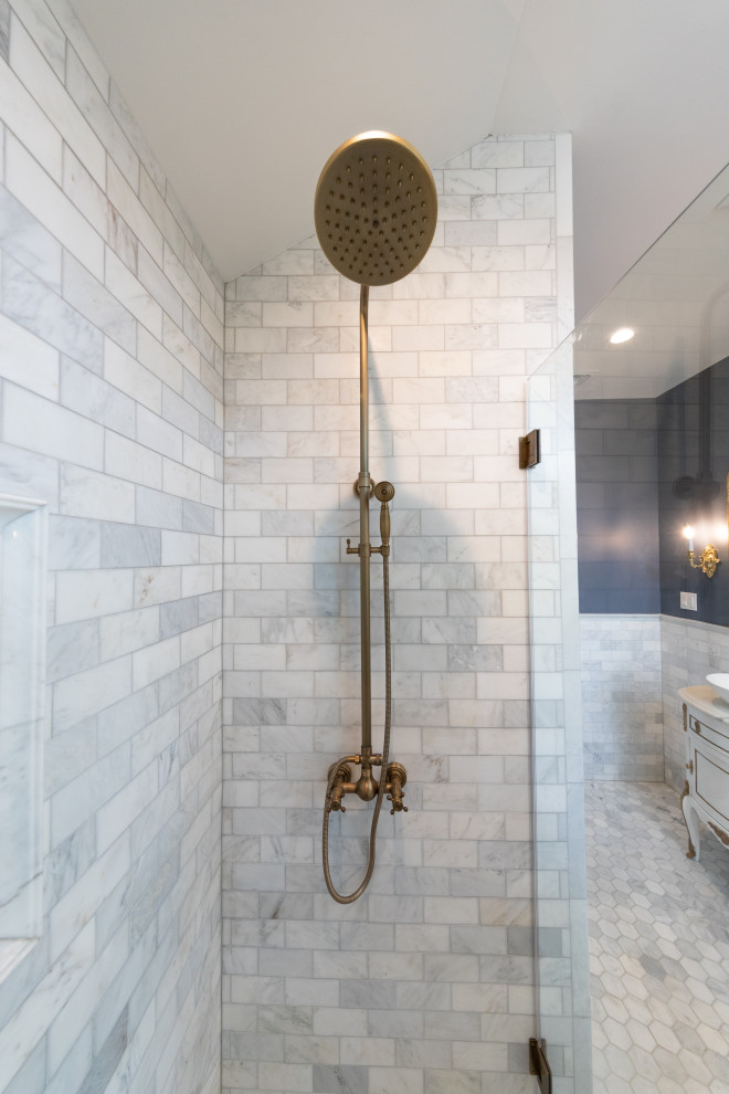 Master Bathroom Walk-In Shower - Traditional - Bathroom - New York - by ...