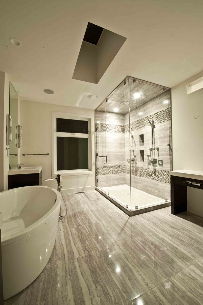 Master Ensuite Shower - Modern - Bathroom - Calgary - by ESTATA Custom ...