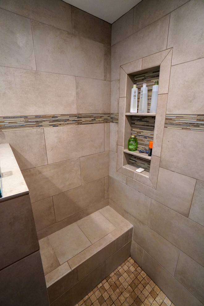 Master Shower Niche and Seat - Transitional - Bathroom - Dallas - by ...
