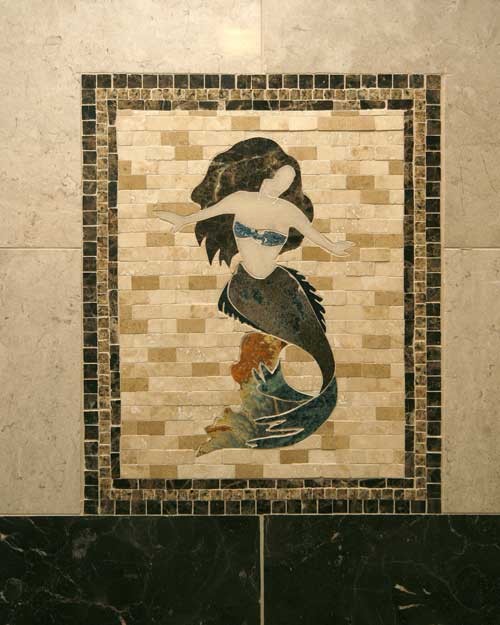 Mermaid Mosaic Accent - Éclectique - Salle de Bain - Charleston - par ...