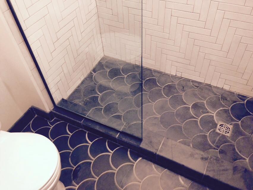 Mermaid Tile Shower - Contemporary - Bathroom - Miami - by BMB ...