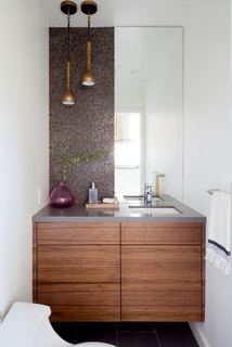 Mid-Century Inspired Millwork Remodel - Contemporary - Bathroom - Los ...