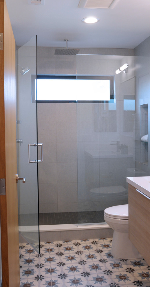 Modern Bath with Encaustic Tile - Modern - Bathroom - San Diego - by ...