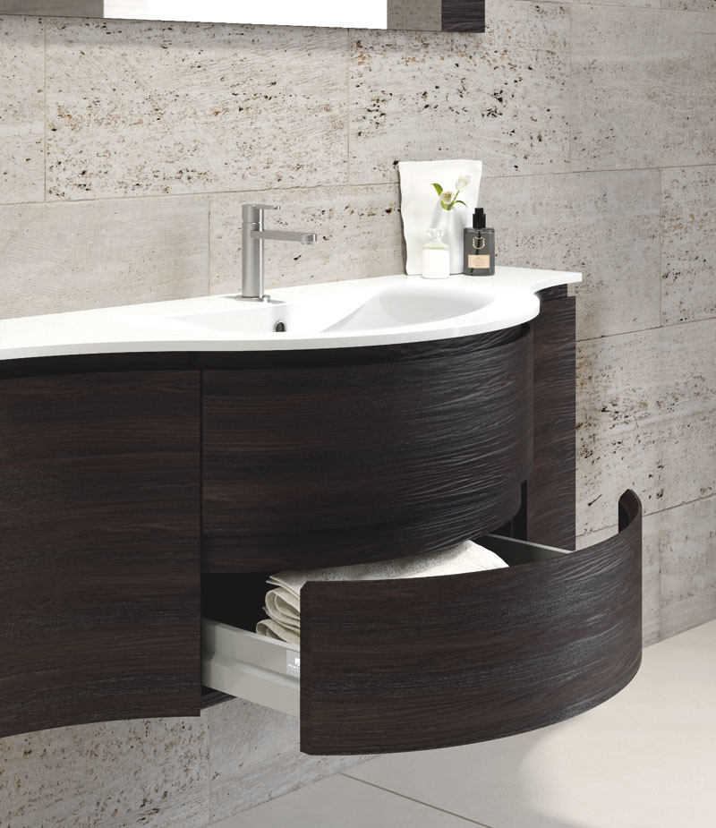 Modern bathroom with curved vanity - Modern - Bathroom - Miami - by ...