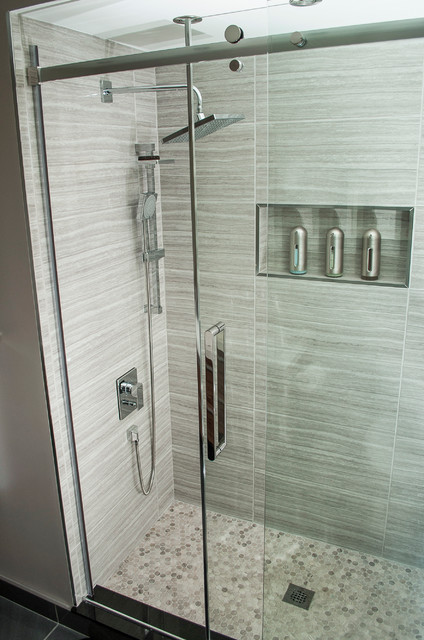 Modern Guest Washroom Upgrade - Shower - Modern - Bathroom - Toronto ...