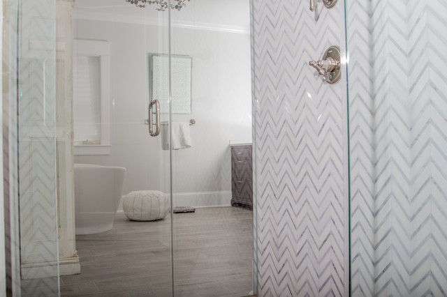 Modern Home Mixing Texture and Stone - Transitional - Bathroom - DC ...