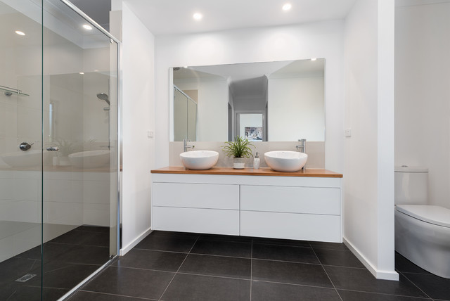 Modern Home on Sloping Block - Contemporary - Bathroom - Other - by ...