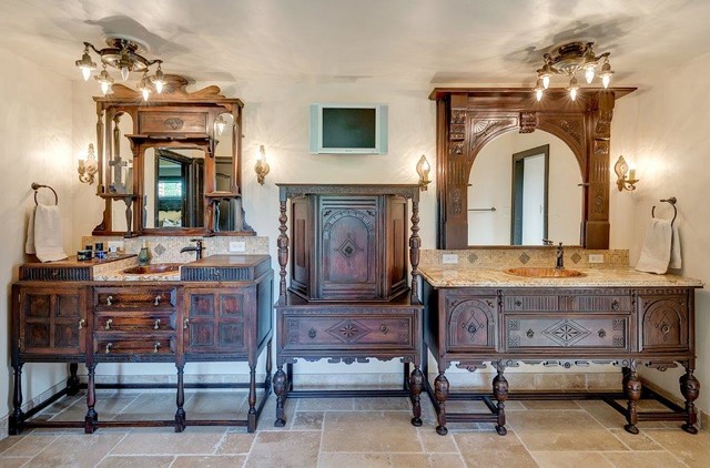 Modern Mansion with a Living Room Hot Tub - Salle de Bain - Dallas ...