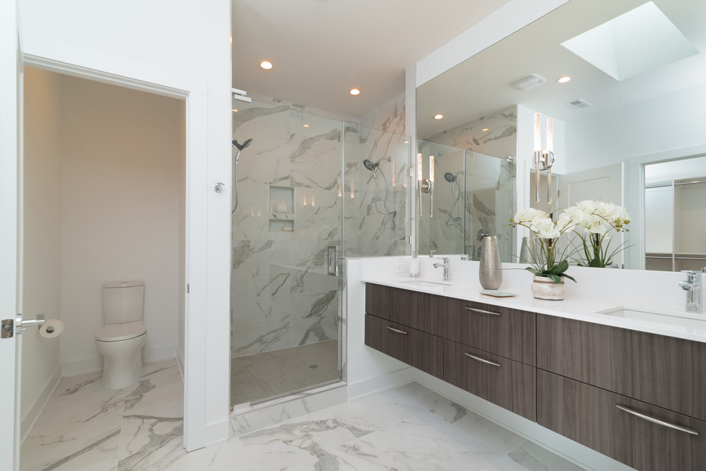 Modern Master Bath in Charlotte’s First Solar Community - Contemporary ...