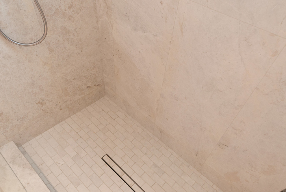 Modern Mosa White Marble Home - Contemporary - Bathroom - Miami - by ...