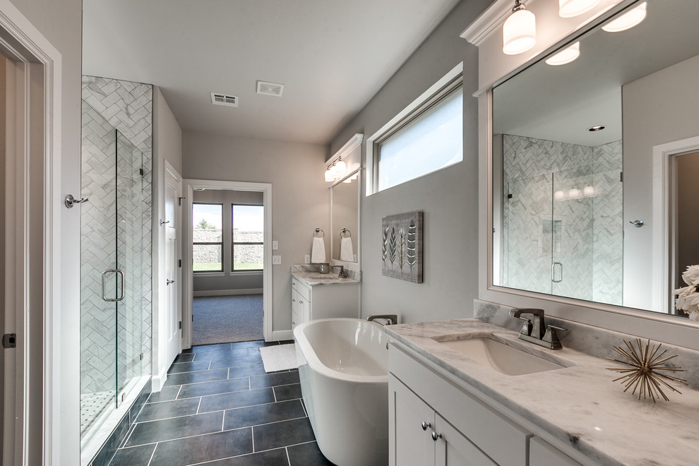 Modern Tudor Style Home - Contemporary - Bathroom - Oklahoma City - by ...