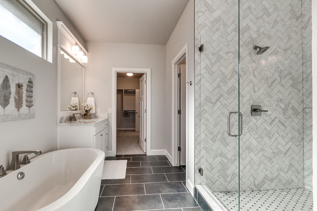 Modern Tudor Style Home - Contemporary - Bathroom - Oklahoma City - by ...