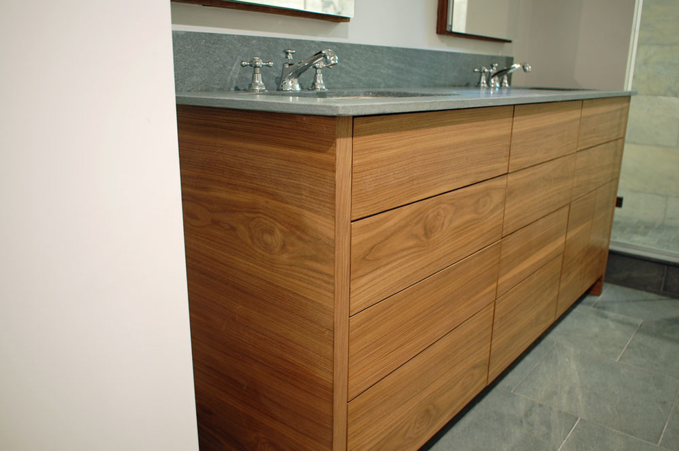 Modern Walnut Vanity - Modern - Bathroom - New York - by John Samuel ...
