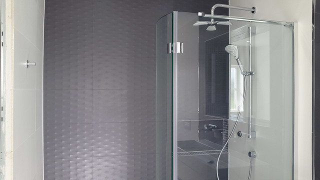 Modern White & Graphite Bathroom - Modern - Bathroom - Manchester - by ...
